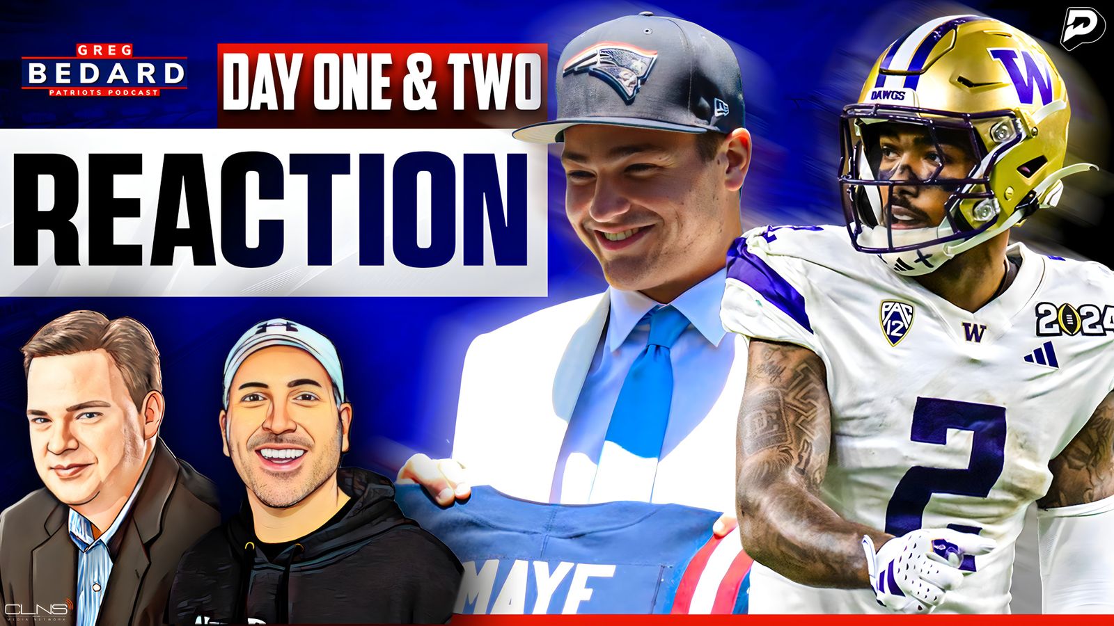 .@PrizePicks Bedard Patriots Podcast: Reaction to Maye and the Day 2 picks