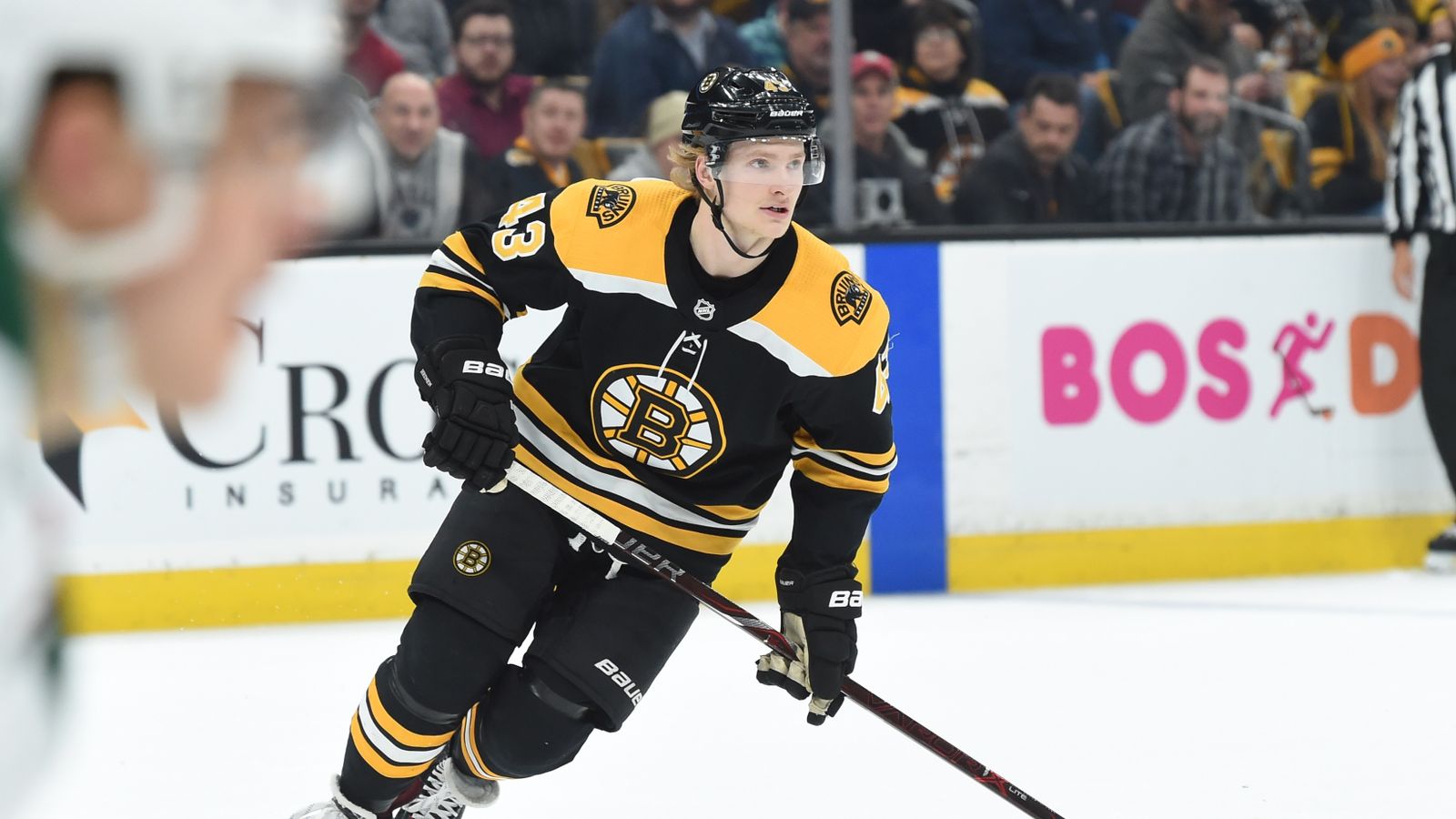 How can Danton Heinen get going in the offensive zone? Going back to ...