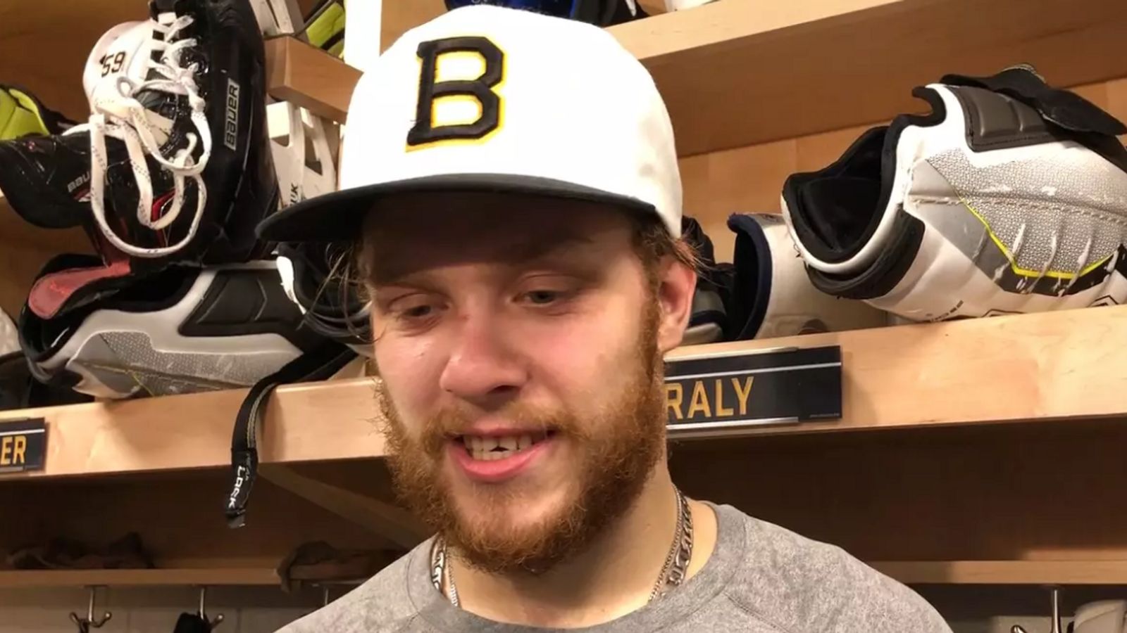 Video: David Pastrnak- 'I thought I lifted his stick and his own stick ...