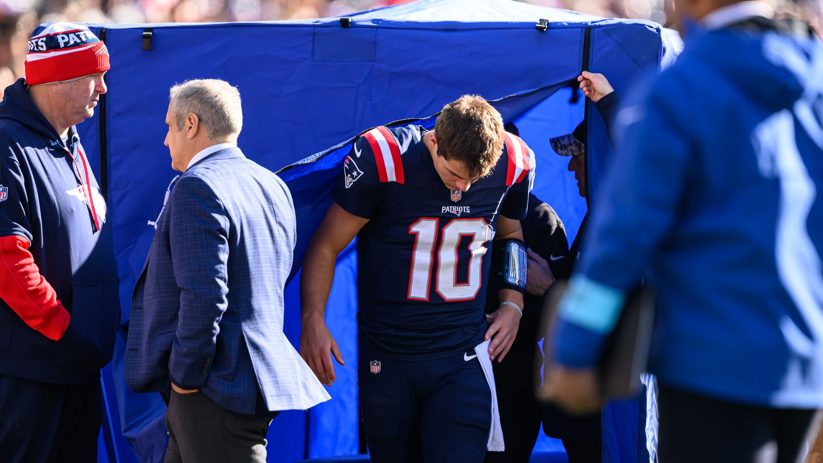 Giardi: Drake Maye in concussion protocol, and what's next for the Patriots QB